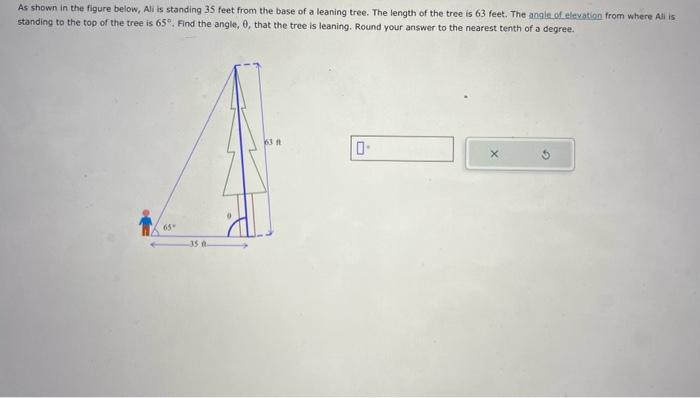 Solved As shown in the figure below, Ali is standing 35 feet | Chegg.com