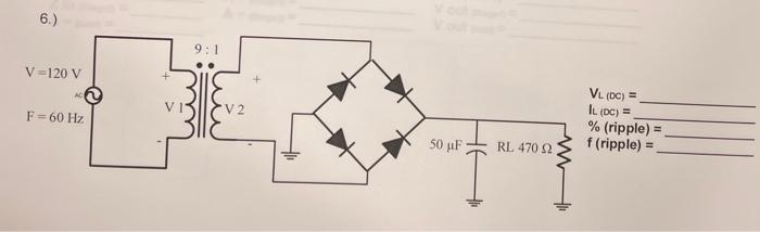 (DC) = DC) = (ripple) = ipple) = | Chegg.com