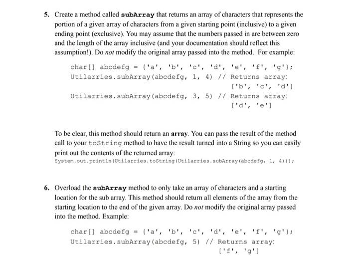 Solved You may not use the built in Arrays . tostring method | Chegg.com