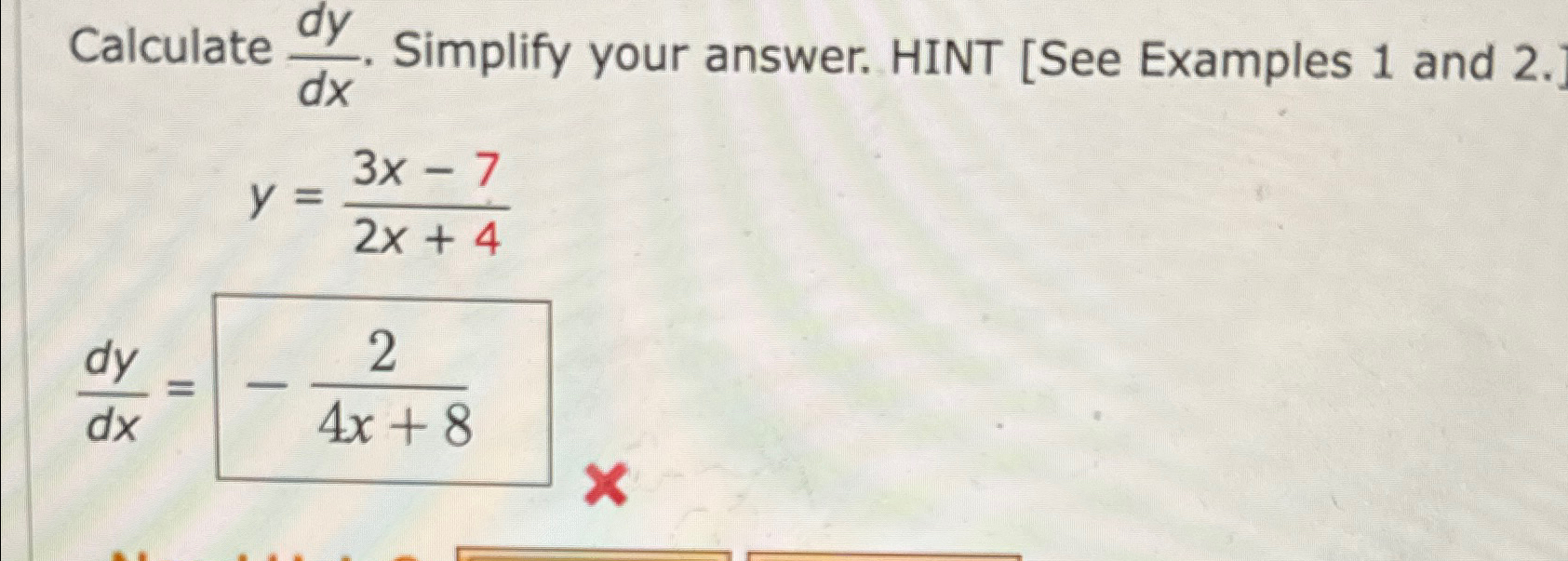 Solved Calculate dydx. ﻿Simplify your answer. HINT [See | Chegg.com