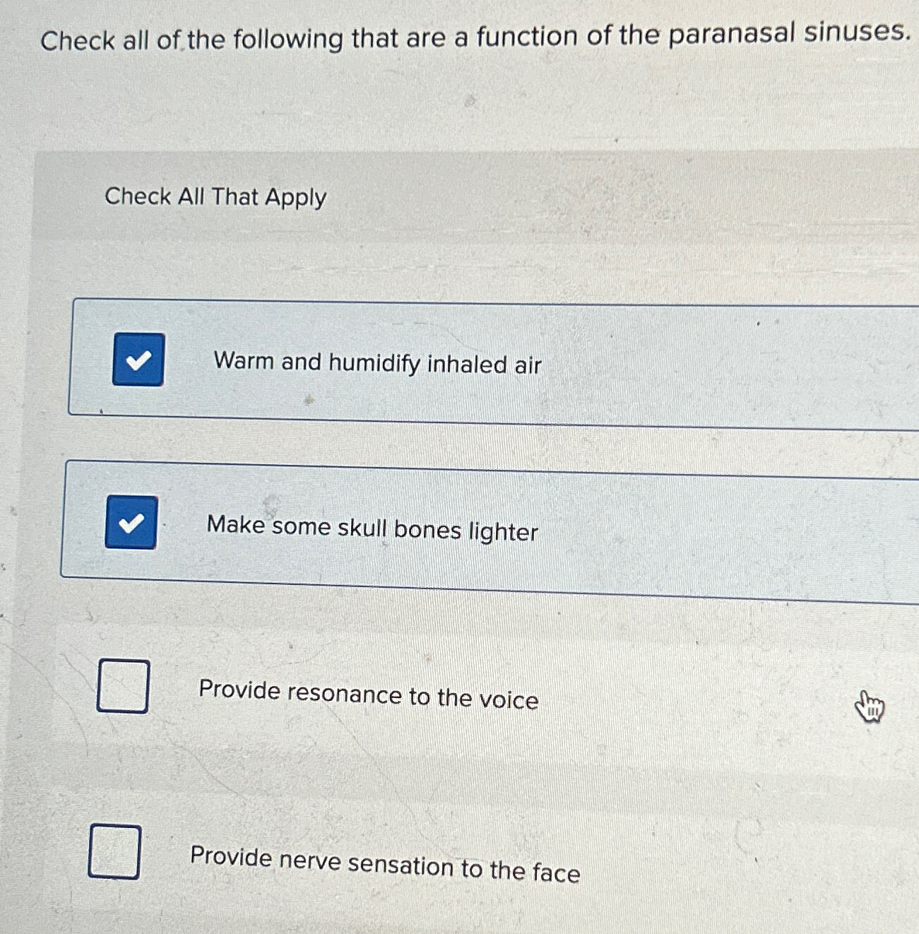 Solved Check all of the following that are a function of the | Chegg.com