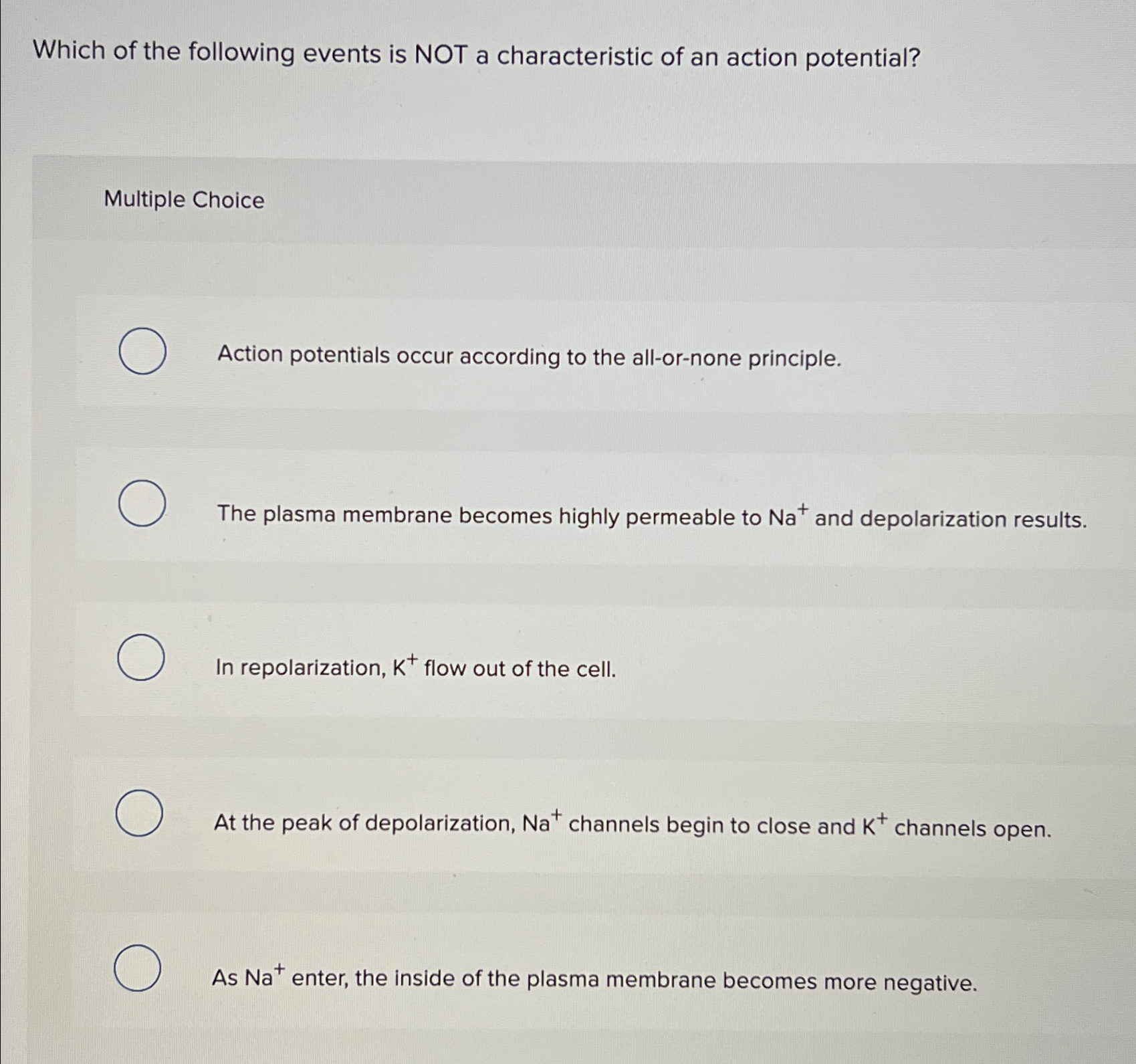 Solved Which of the following events is NOT a characteristic | Chegg.com