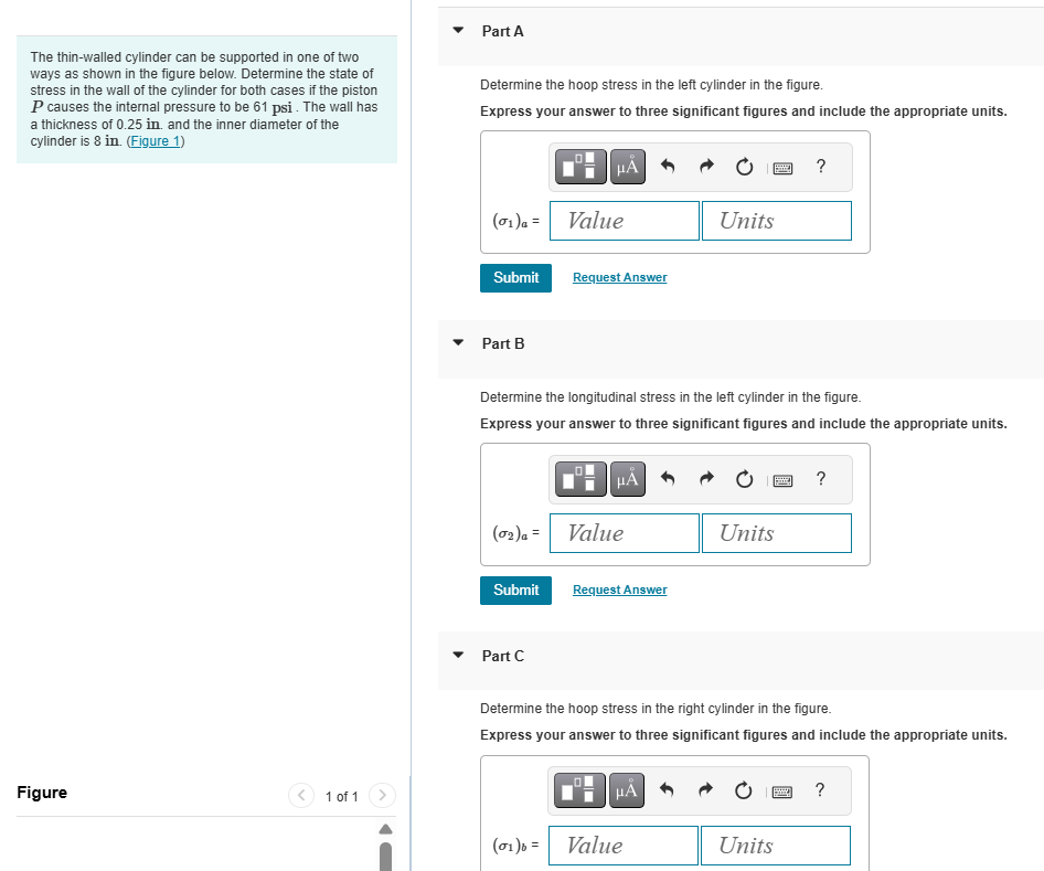 Solved Part AThe thin-walled cylinder can be ﻿supported in | Chegg.com