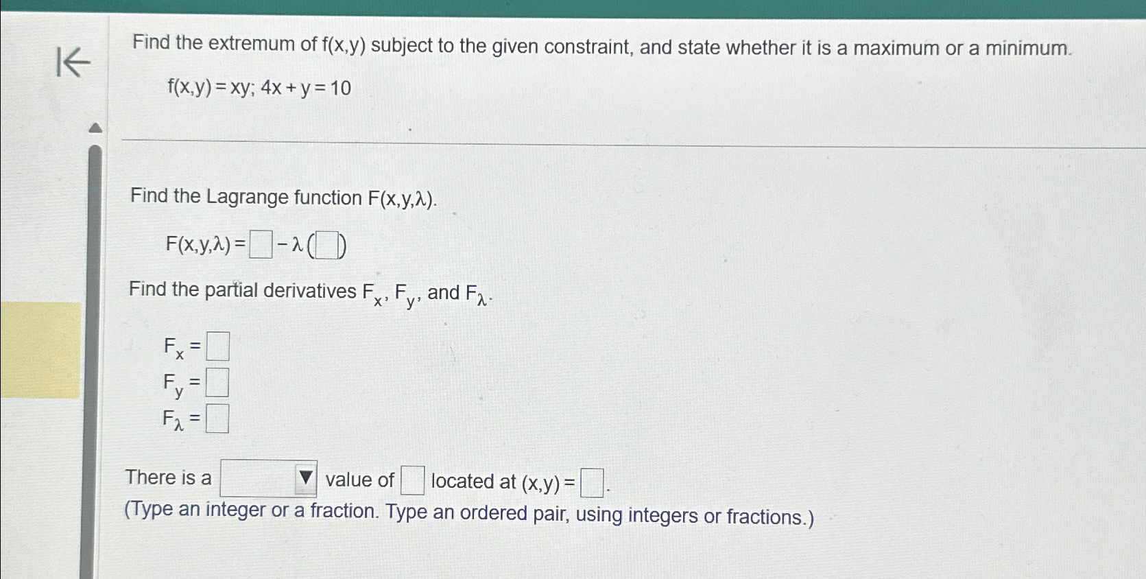 Solved Find the extremum of f(x,y) ﻿subject to the given | Chegg.com