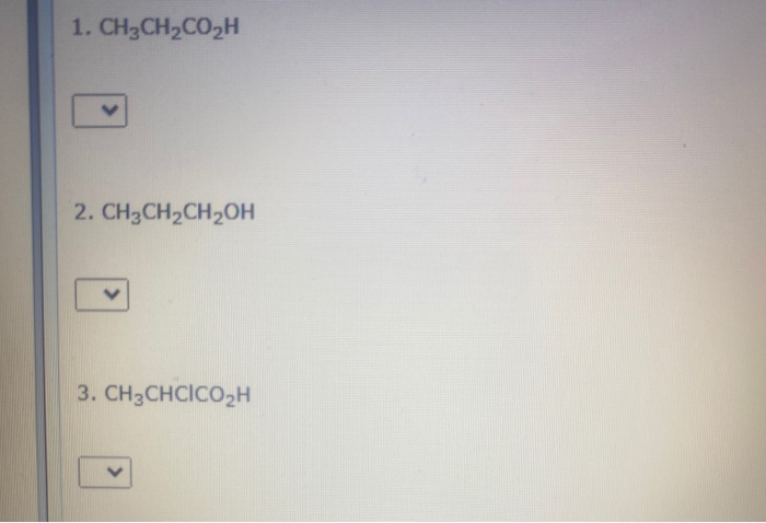 Solved Arrange the following compounds in order of | Chegg.com