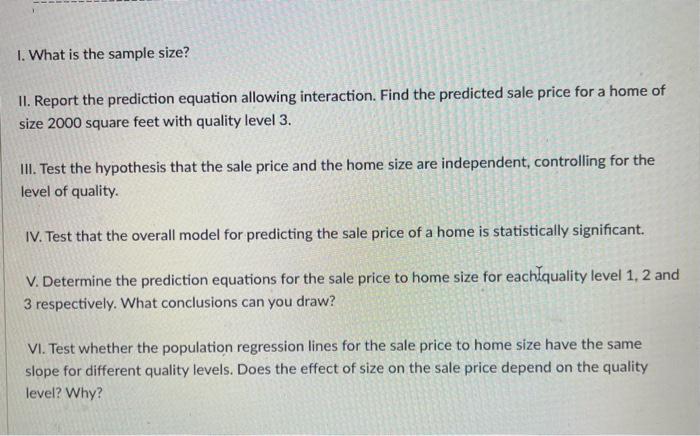 Solved Consider some real estate dataset: Response (y): sale | Chegg.com