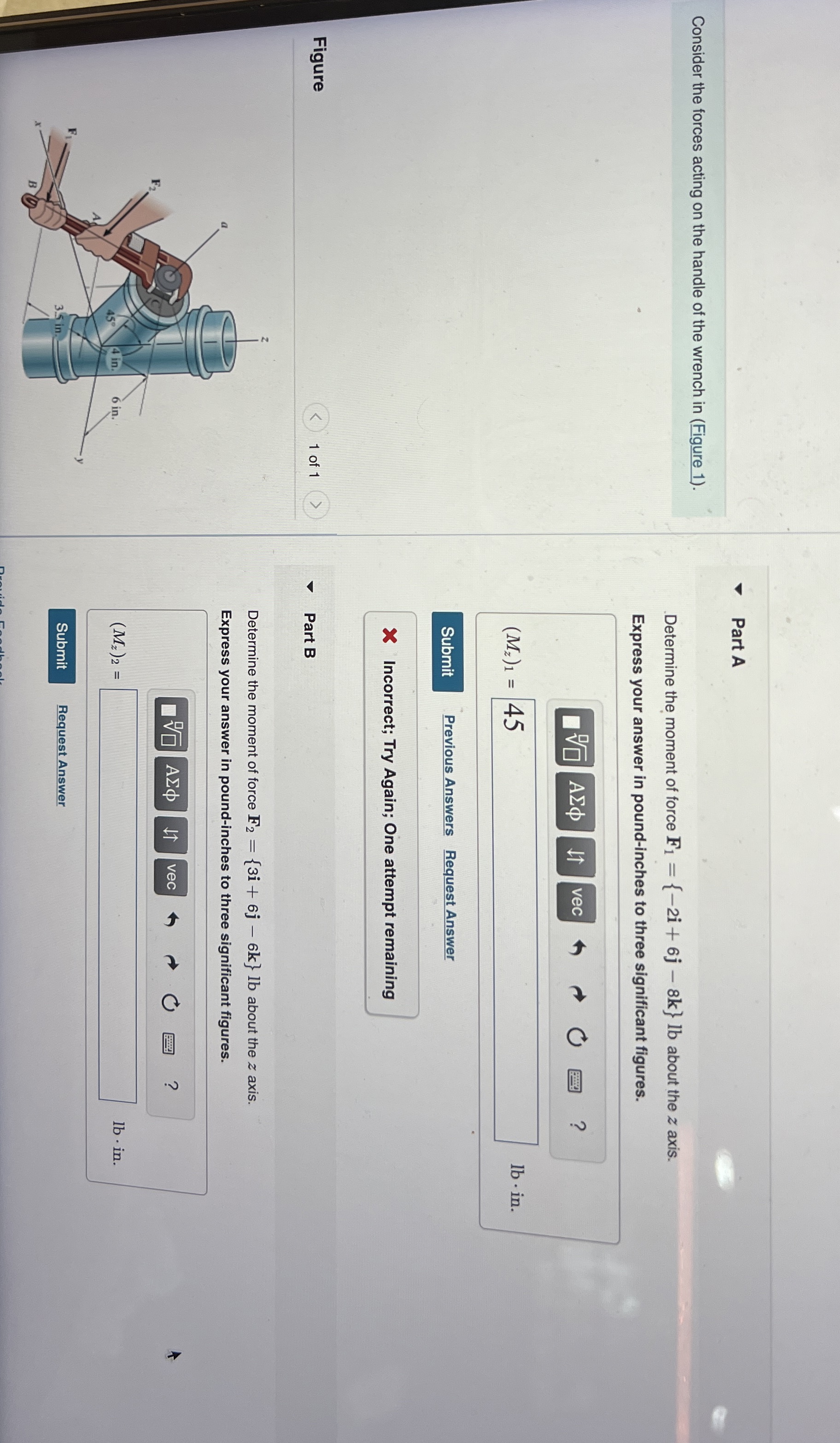 Solved Consider the forces acting on the handle of the | Chegg.com