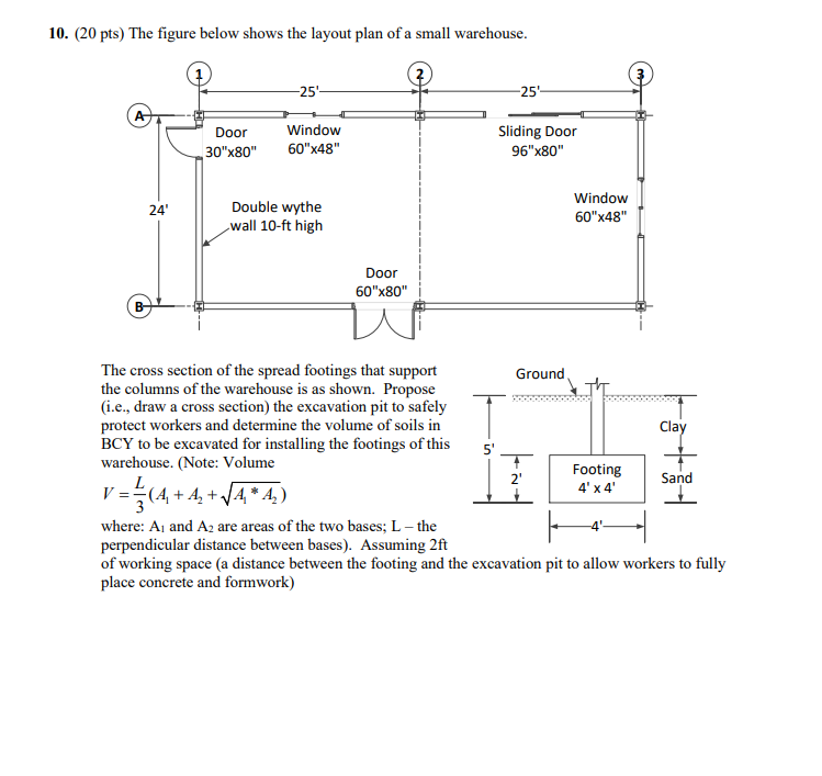 Solved V=L3(A1+A2+A1*A22)where: A1 ﻿and A2 ﻿are areas of | Chegg.com