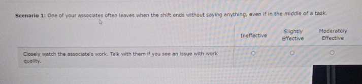 Solved Scenario 1: One of your associates often leaves when | Chegg.com