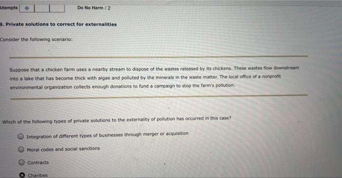 Solved Attempts Do No Harm / 2 9. Private solutions to | Chegg.com Solved Attempts Do No Harm / 2 9. Private solutions to | Chegg.com