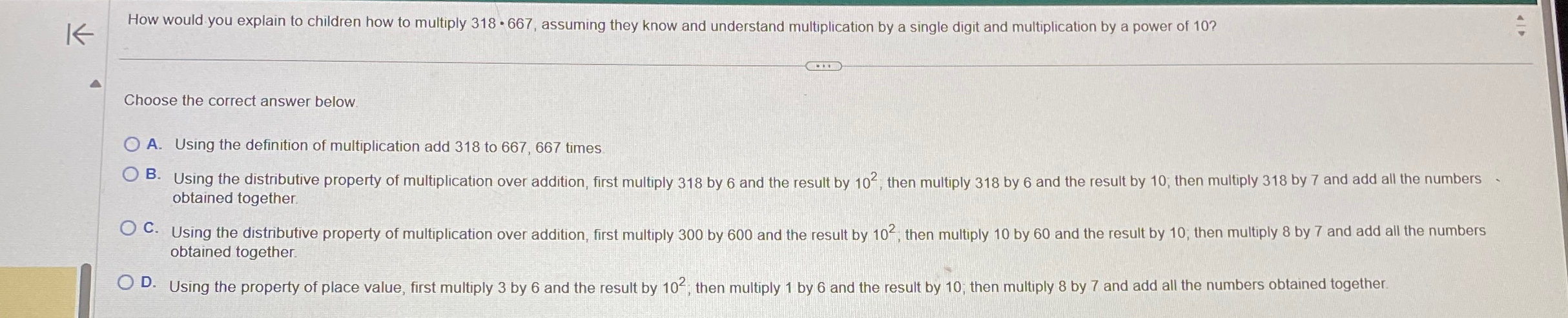 Solved How would you explain to children how to multiply | Chegg.com