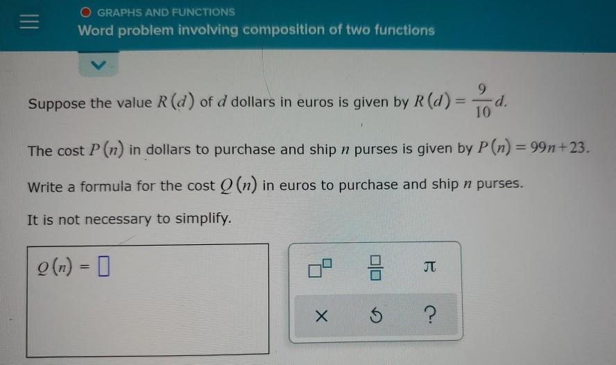 Solved O GRAPHS AND FUNCTIONS Word problem involving | Chegg.com