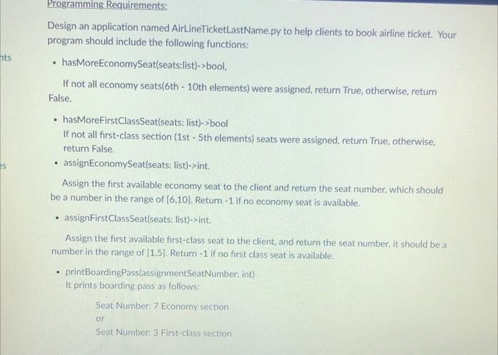 Solved Airline Ticket Reservation Topics: Functions, | Chegg.com