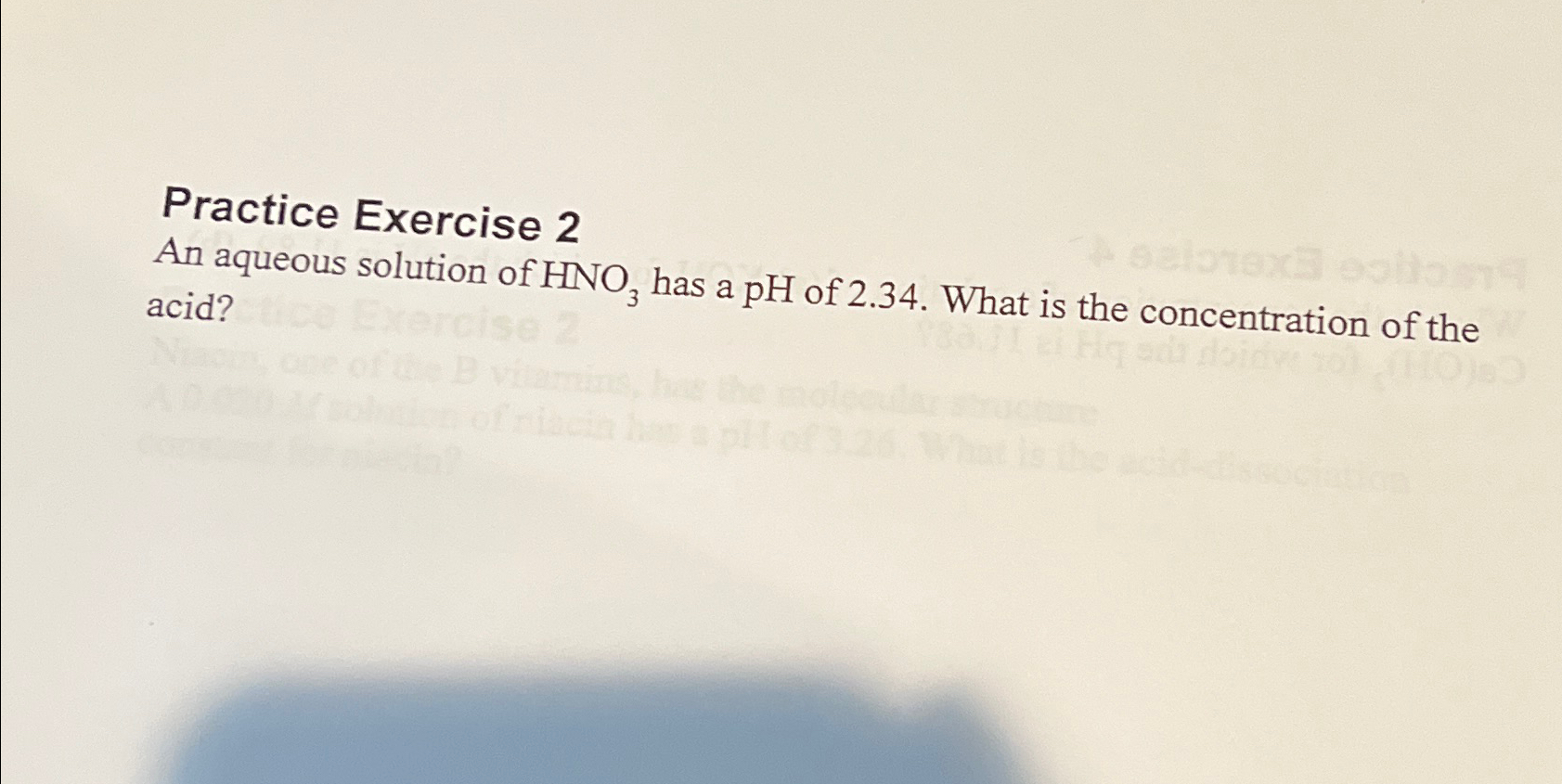 Solved Practice Exercise 2An aqueous solution of HNO3 ﻿has a | Chegg.com