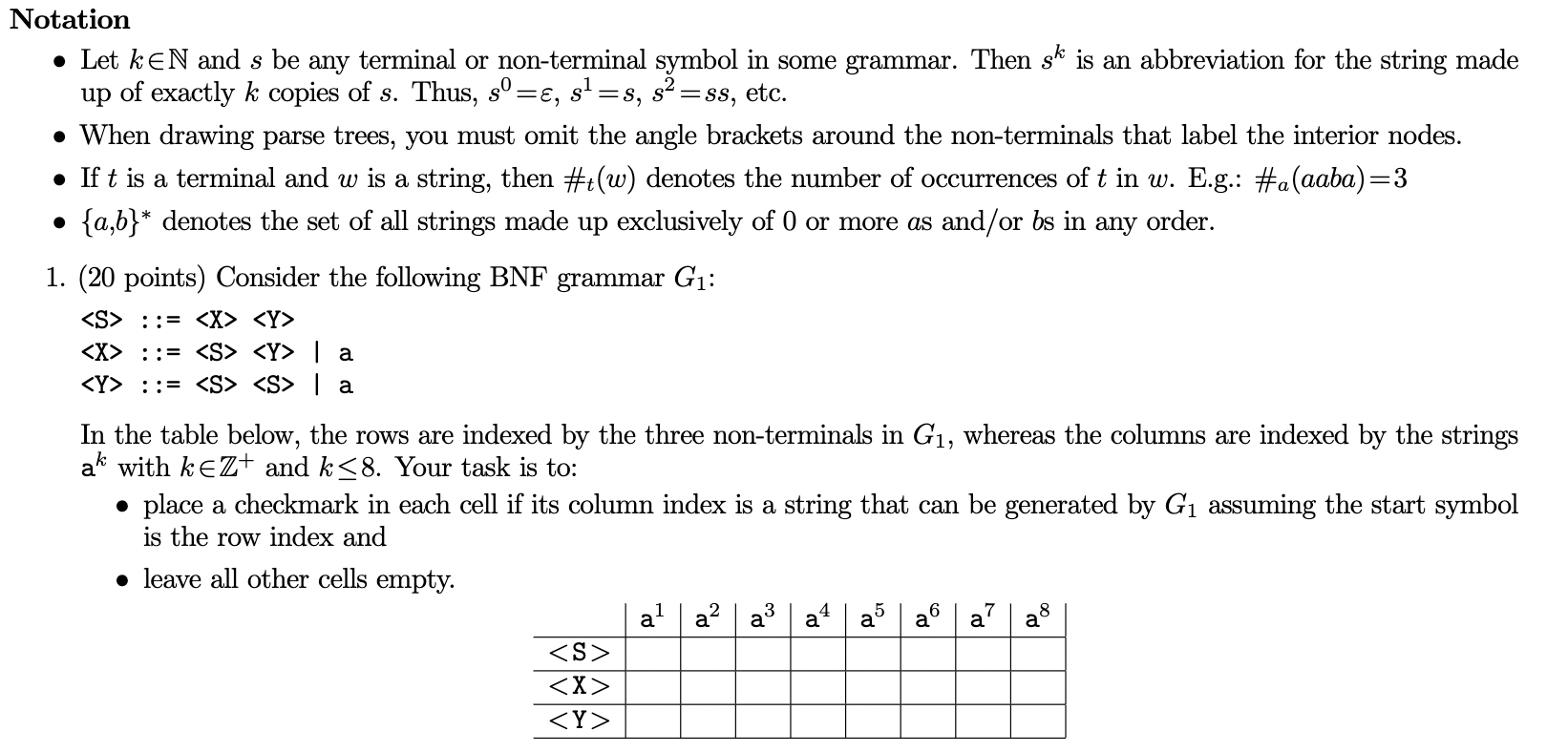 Solved NotationLet kinN and s be ﻿any terminal or | Chegg.com