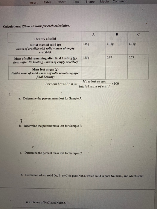 Solved Insert Table Chart Text Shape Media Comment | Chegg.com