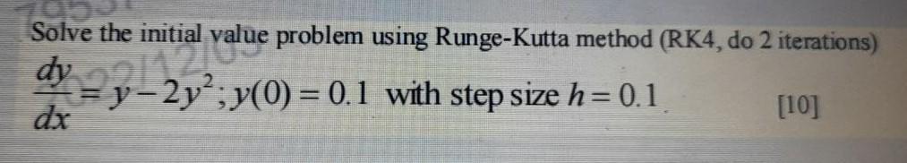 Solved Solve the initial value problem using Runge-Kutta | Chegg.com