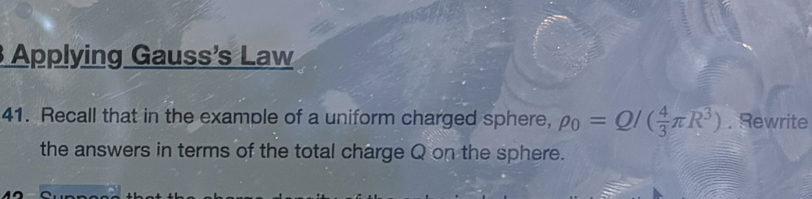 Solved Applying Gauss's Law41. ﻿Recall that in the example | Chegg.com