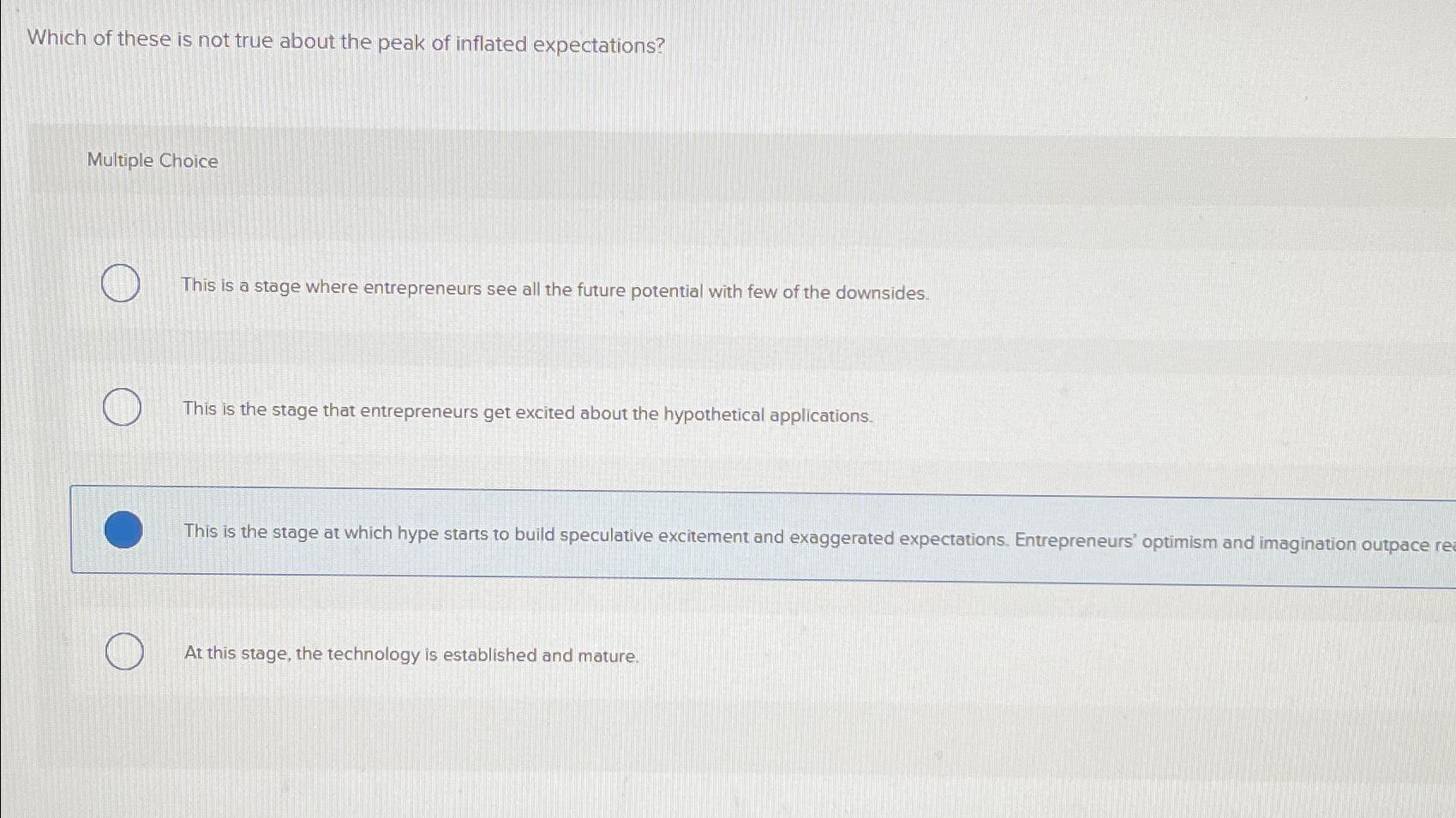 Solved Which of these is not true about the peak of inflated | Chegg.com