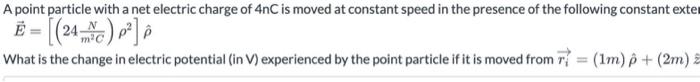 Solved A point particle with a net electric charge of 4nC is | Chegg.com