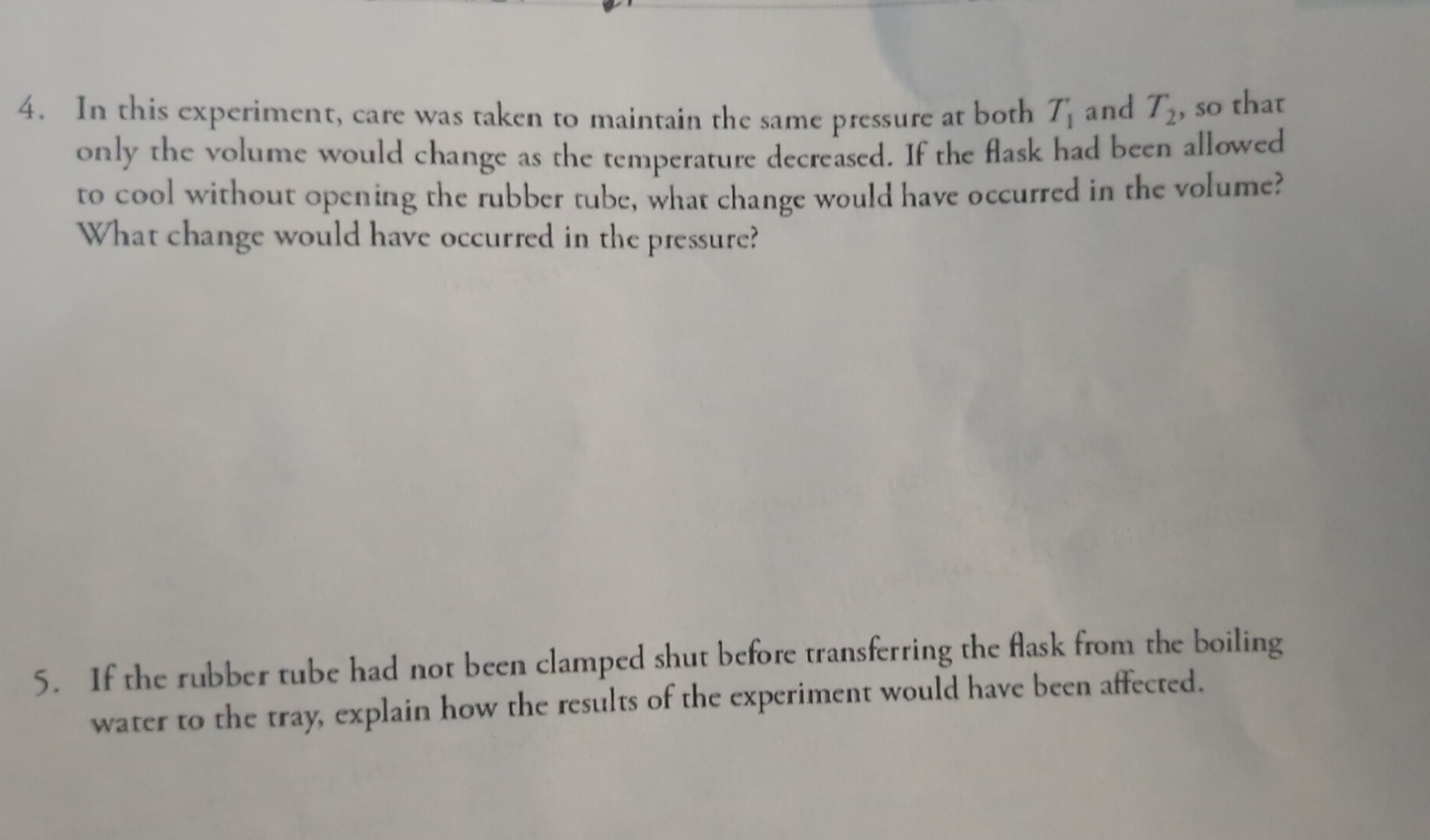 Solved In this experiment, care was taken to maintain the | Chegg.com
