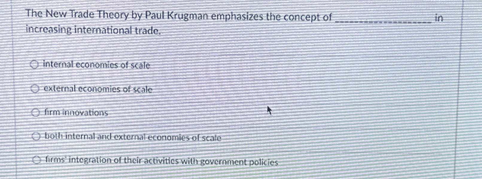 Solved The New Trade Theory by Paul Krugman emphasizes the | Chegg.com