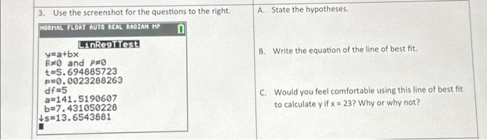 Solved 3. Use the screenshot for the questions to the right. | Chegg.com