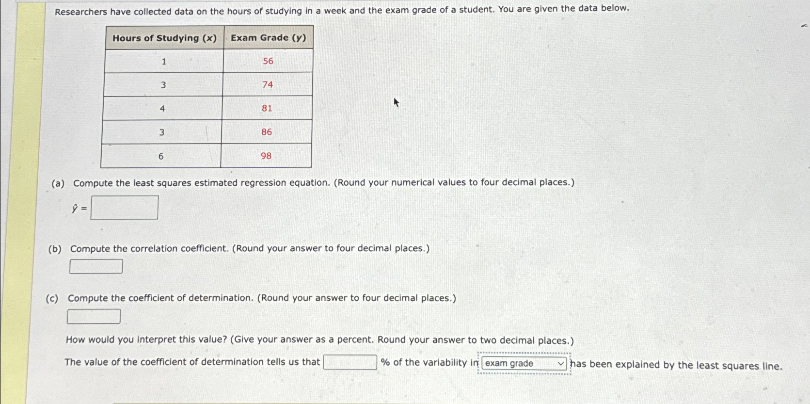 Solved Researchers have collected data on the hours of | Chegg.com
