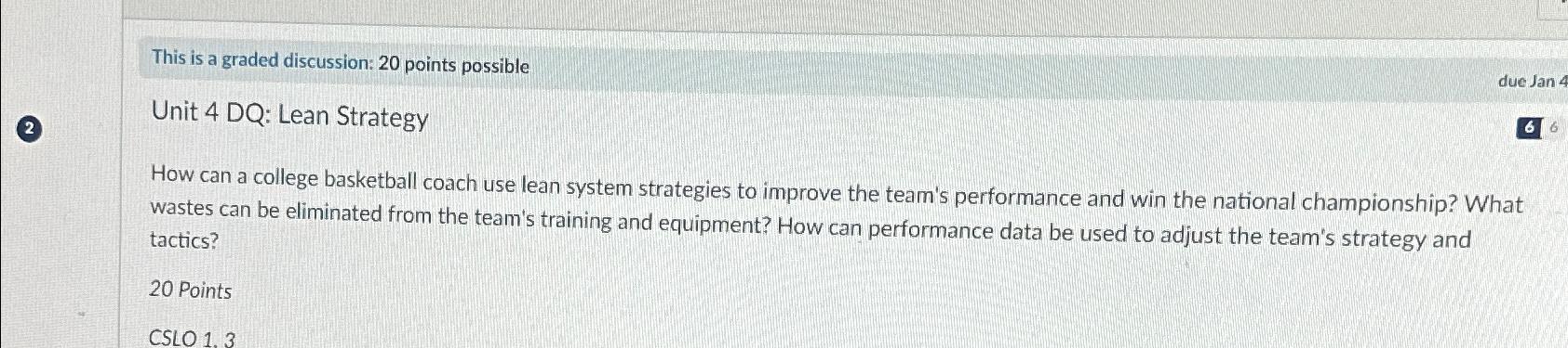 Solved This is a graded discussion: 20 ﻿points possible2Unit | Chegg.com