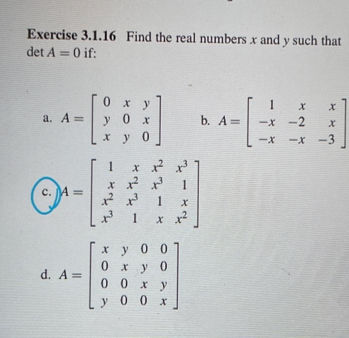 Solved Exercise 3.1.16 Find the real numbers x and y such | Chegg.com