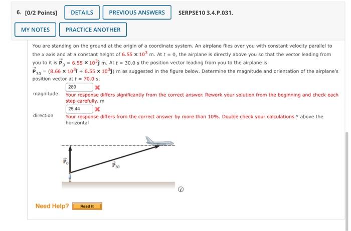 Solved You are standing on the ground at the origin of a | Chegg.com