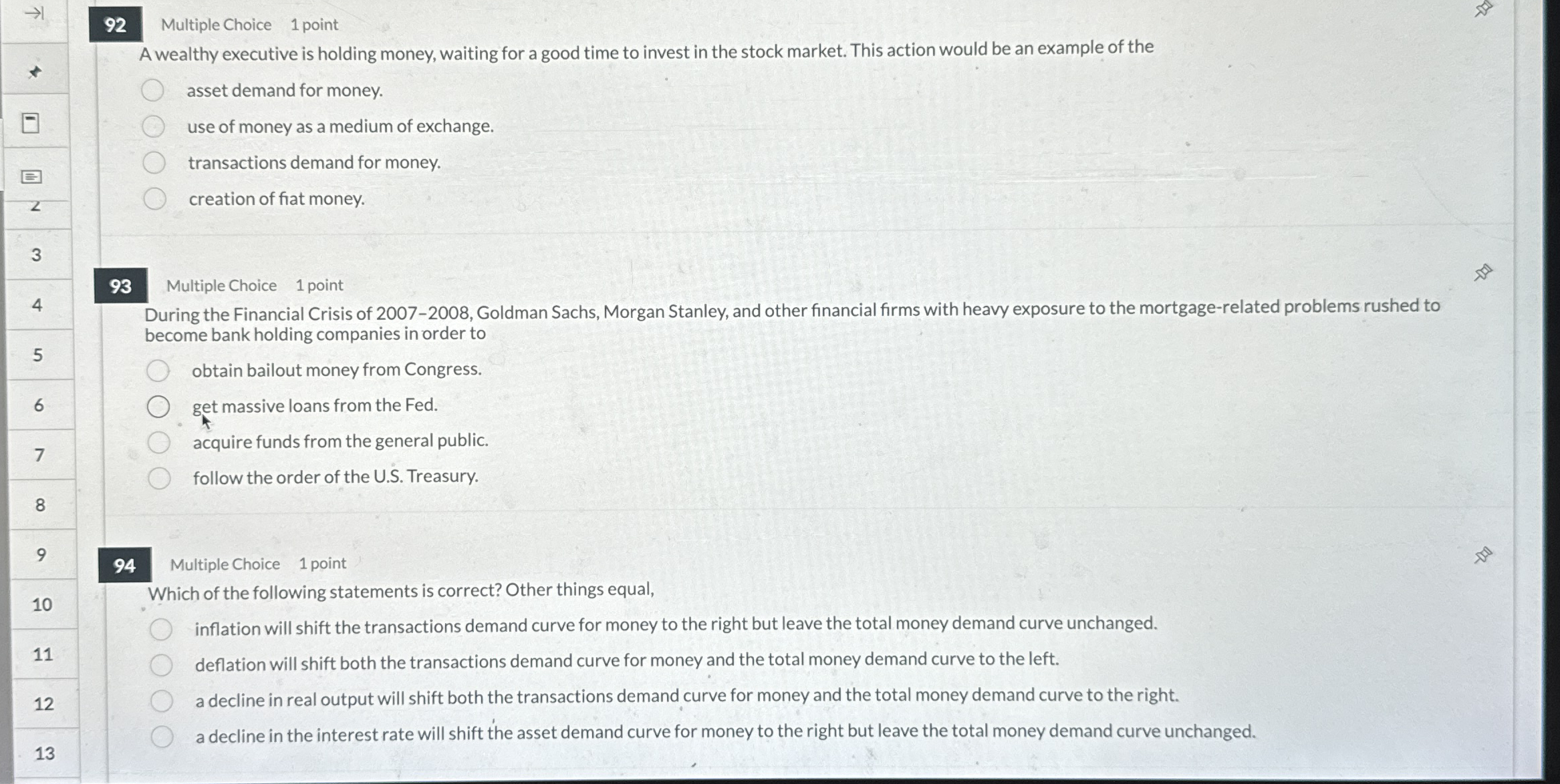 Solved 92Multiple Choice1 ﻿pointA wealthy executive is | Chegg.com