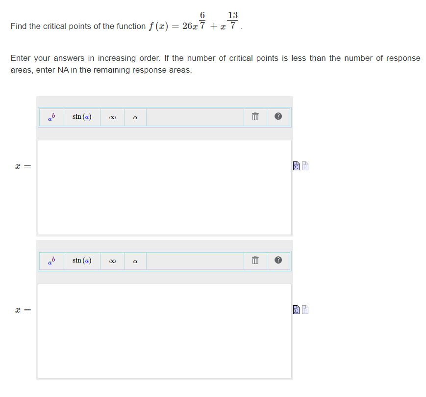 Solved Find the critical points of the function | Chegg.com