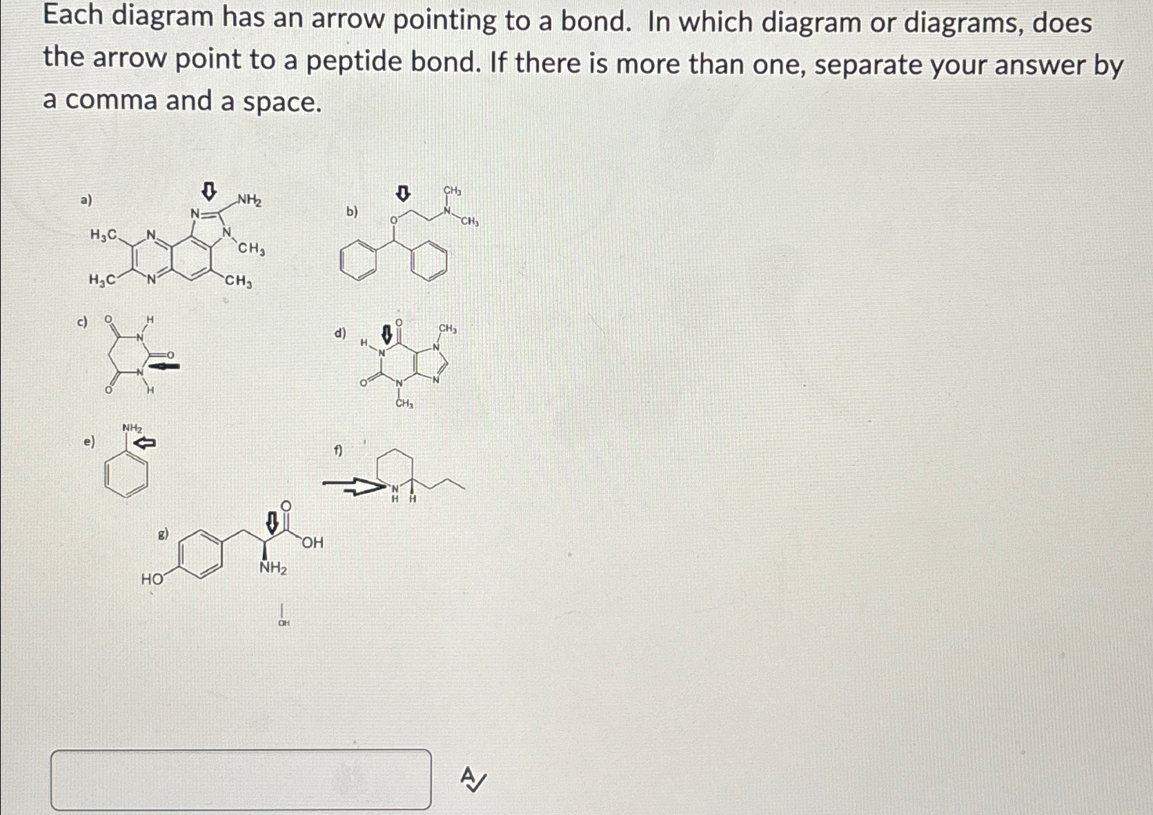 Solved Each diagram has an arrow pointing to a bond. In | Chegg.com