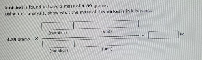 Solved How many grams are there in one milligram? Enter your | Chegg.com