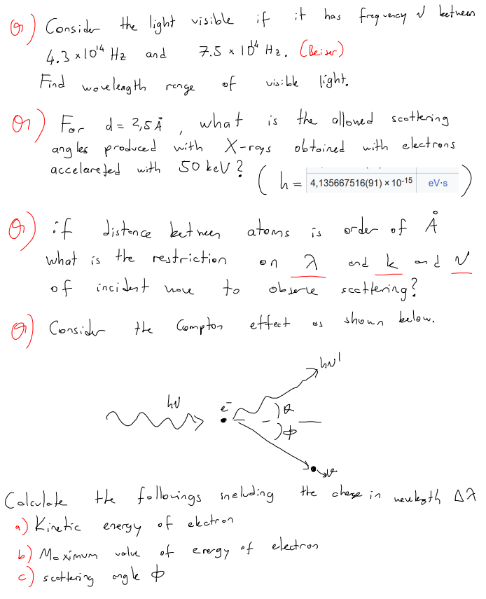 Solved (r) ﻿Consider the light visible if it has frequency | Chegg.com