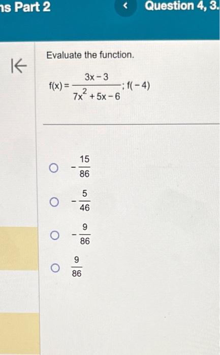Solved For g(x)=4x−5, find g(−3) and g(−21) g(−3)= (Simplify | Chegg.com