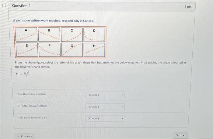 Solved [9 points; no written work required, respond only in | Chegg.com