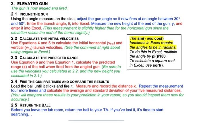 EQUIPMENT DESCRIPTION: SPRING-LOADED GUN 'cannon' In | Chegg.com