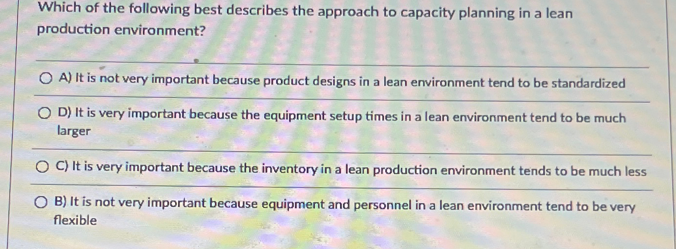 Solved Which of the following best describes the approach to | Chegg.com