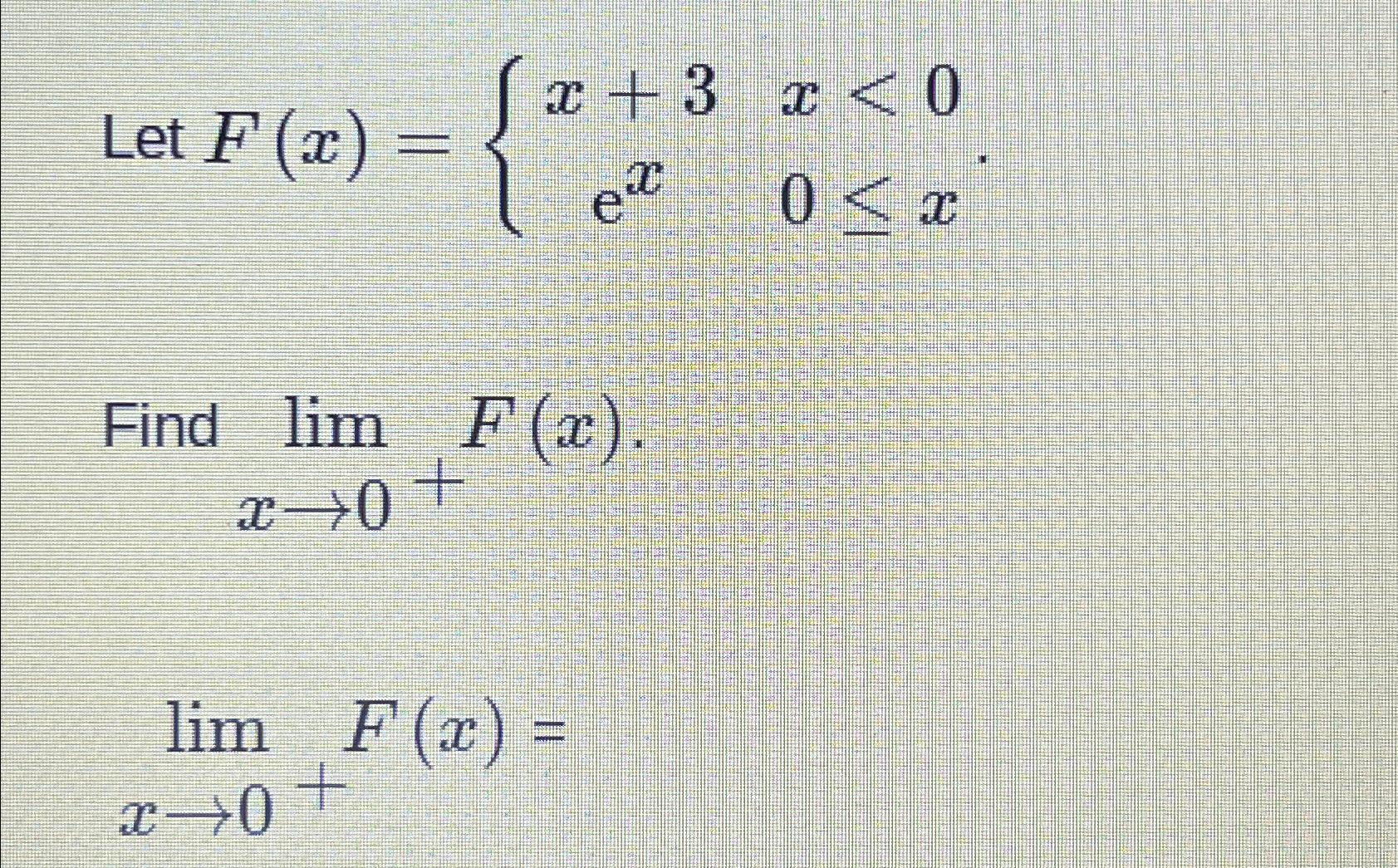 Solved Let F(x)={x+3,x
