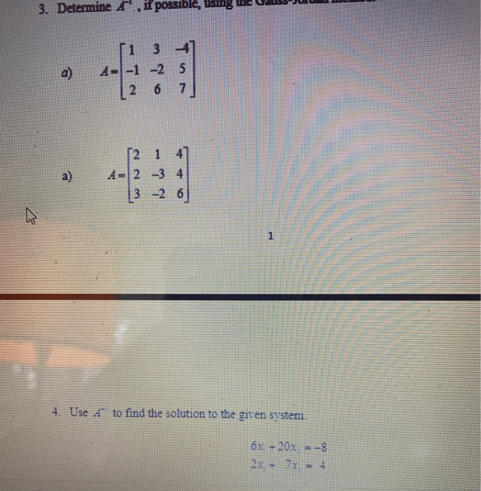 Solved 1. Reduce to row-echelon form and determine the rank | Chegg.com