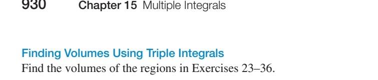 Solved Finding Volumes Using Triple Integrals Find the | Chegg.com