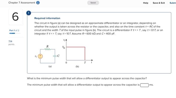 Solved Chapter 7 Assessment Saved Help Save & Exit Subm 6 | Chegg.com Solved Chapter 7 Assessment Saved Help Save & Exit Subm 6 | Chegg.com