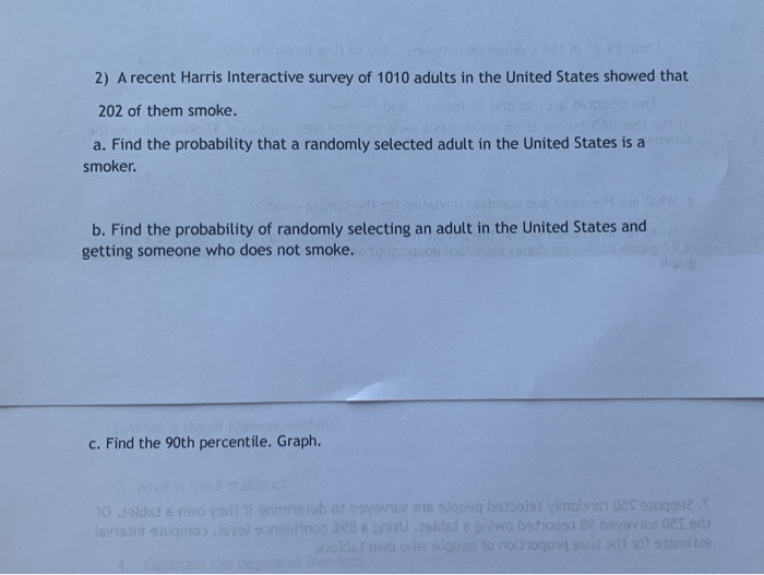 Solved 2) A recent Harris Interactive survey of 1010 adults | Chegg.com