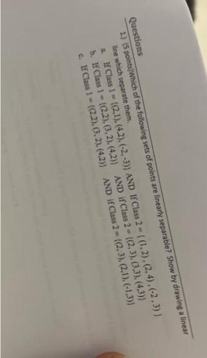 Solved Questions 1.) (5 points) Which of the following sets | Chegg.com