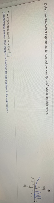Solved Determine the correct exponential function of the | Chegg.com