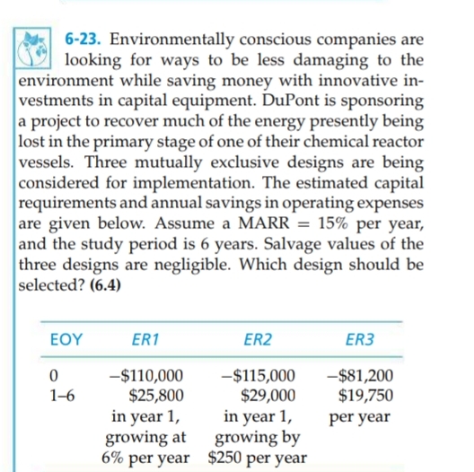 Solved 6-23. ﻿Environmentally conscious companies are | Chegg.com
