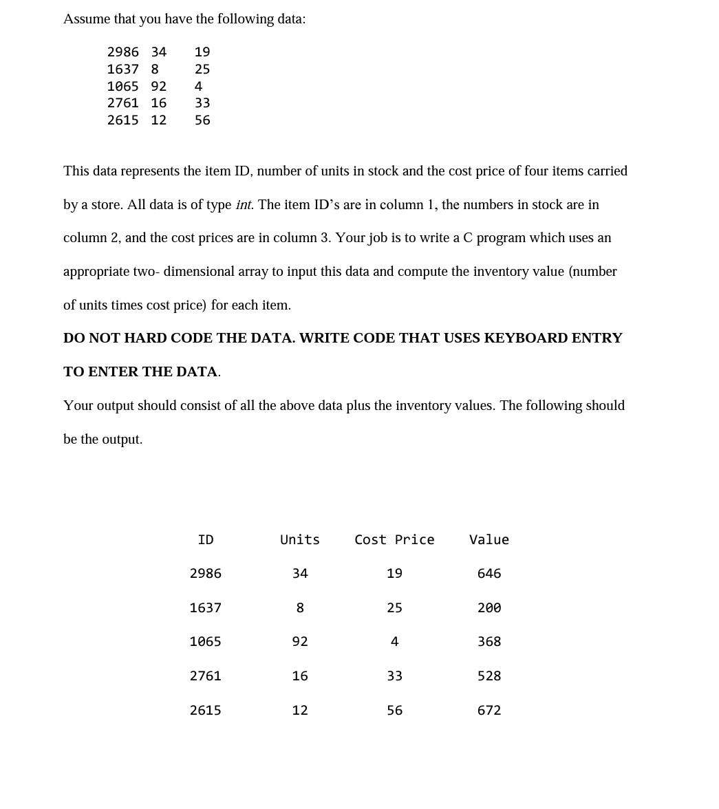 Solved Could You Write This Program On C Program Using C
