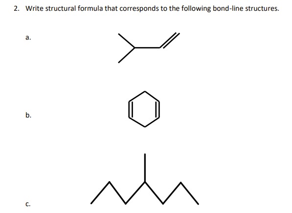 Solved Write structural formula that corresponds to the | Chegg.com